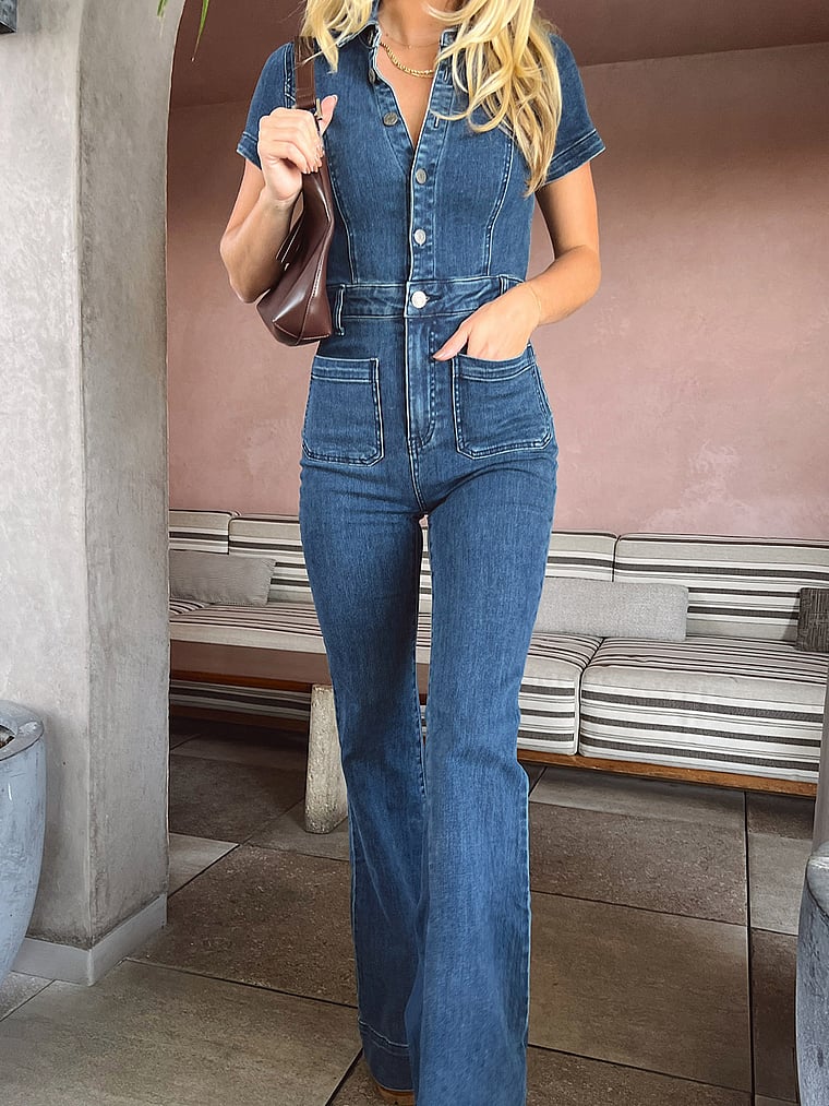 Buy Everhart Jumpsuit, Lunar Blue - Order Cover-Ups online - Victoria's ...