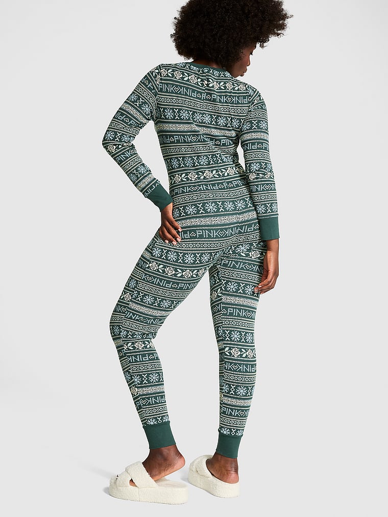 Buy Thermal Long Onesie, Deep Forest Fair Isle - Order Pajamas Sets ...