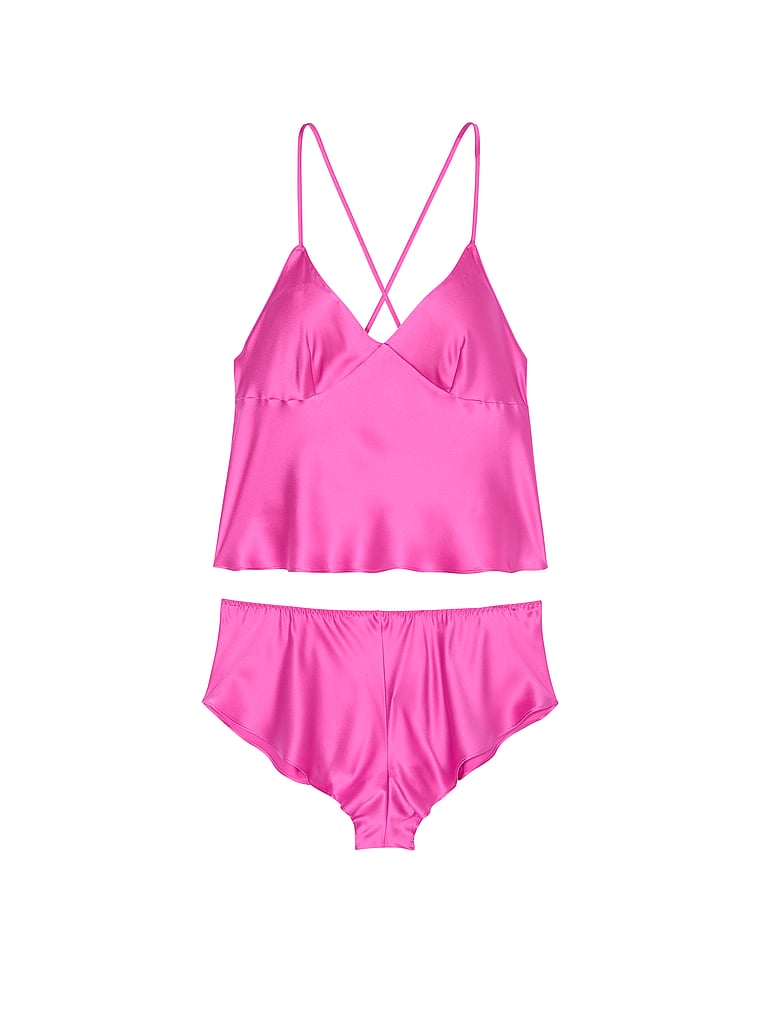 Buy Satin Open-Back Cami & Shorts Set, New Peony - Order Cami Sets ...