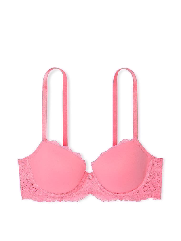 Buy Smooth & Lace Lightly Lined Demi Bra, Pink Hope - Order Bras online ...