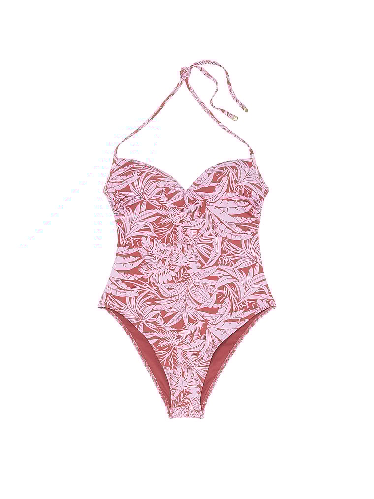 Buy Essential Push-Up Cheeky One-Piece Swimsuit, Tropical Purple ...