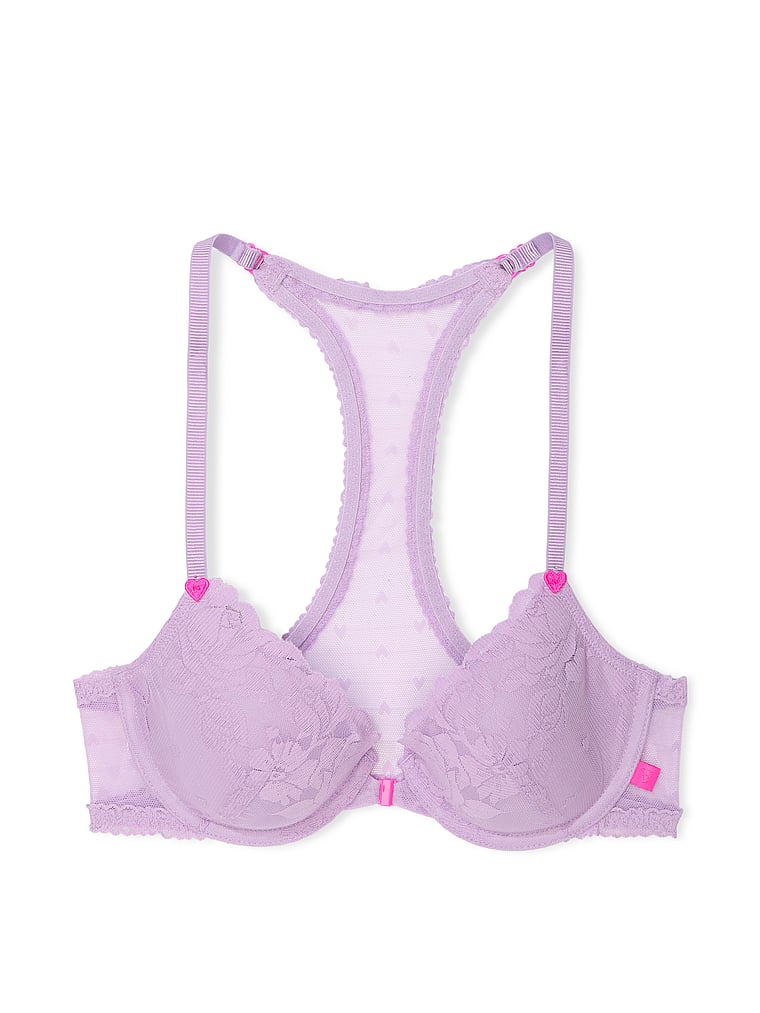 Buy Sexy Tee Heart Bloom Lace Lightly Lined Front-Close Demi Bra ...