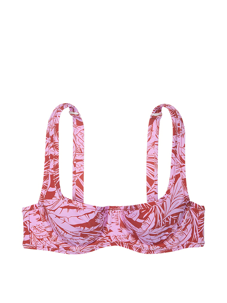 Buy Essential Unlined Bikini Top, Tropical Purple - Order Bikini Top ...