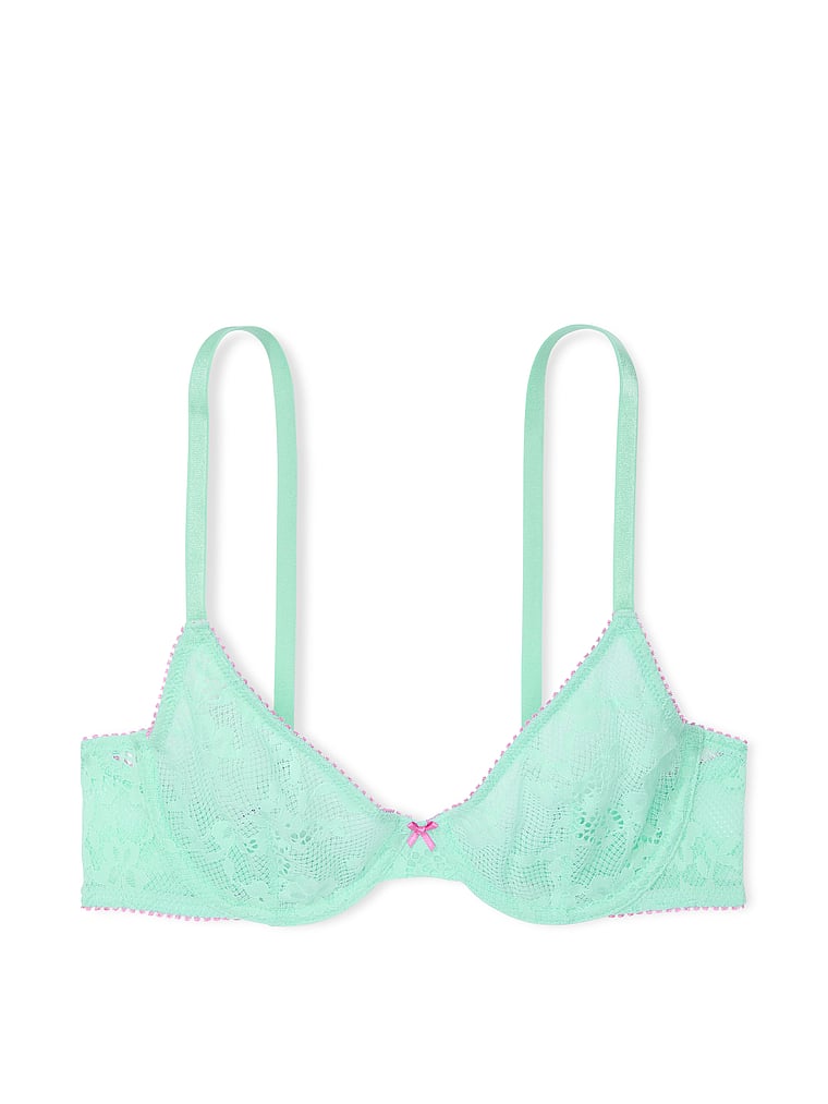 Buy Tease Lace Unlined Demi Bra, Waterfall & New Peony - Order Bras ...