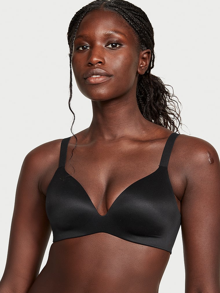 Buy Infinity Flex Lightly Lined Wireless Plunge Bra, Black - Order Bras online - Victoria's ...