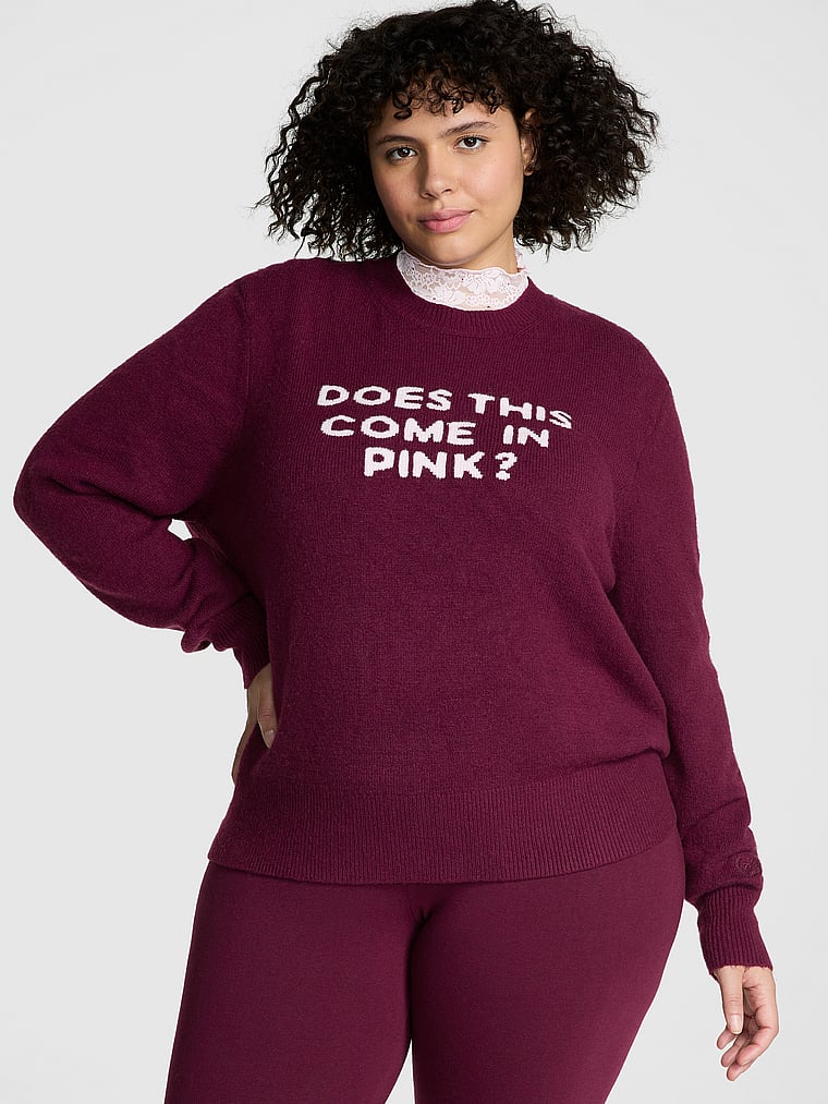 Buy Collegiate Knit Crewneck Sweater, Wild Rose Does This Come In Pink ...