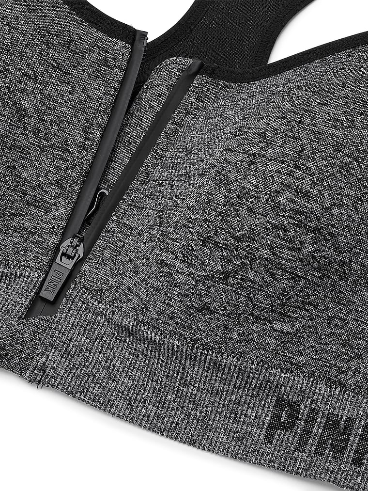 Buy Pink Active Seamless Air High-Impact Sports Bra, Pure Black Marl ...