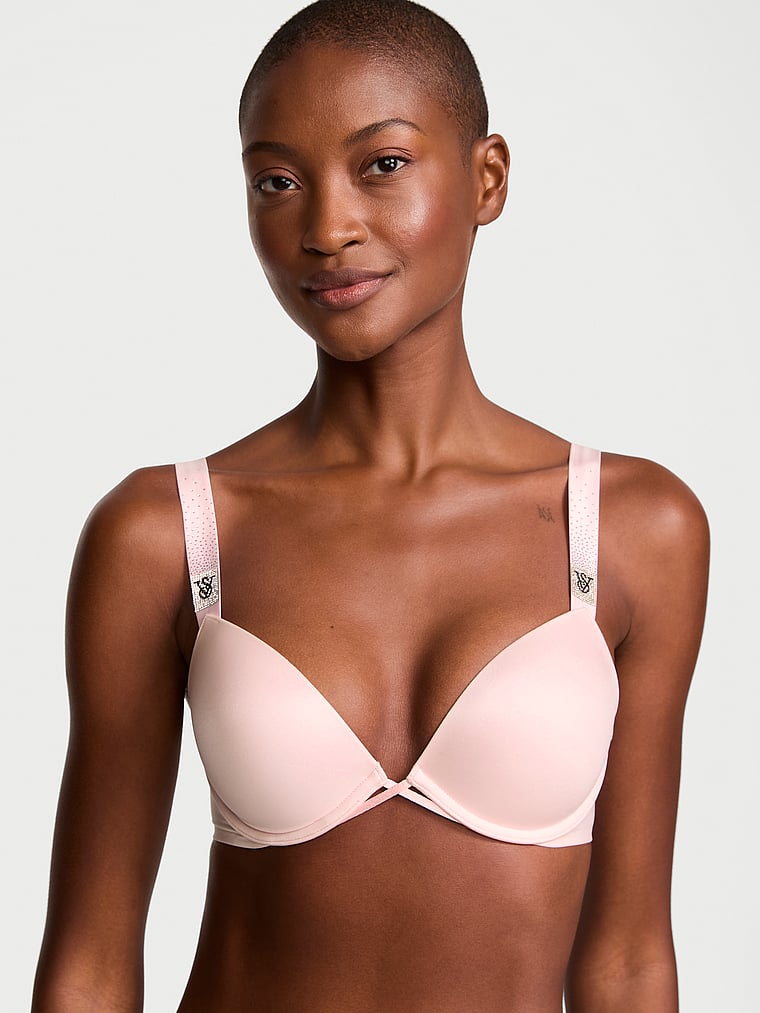 Buy Scattered Shine Strap Push-Up Bra, Angel Pink - Order Bras online - Victoria's Secret