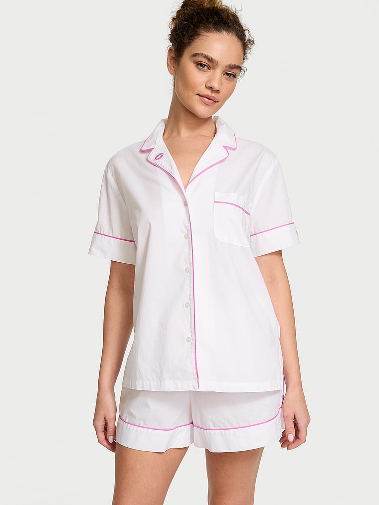 Buy Heritage Cotton Short Pajama Set, Vs White - Order Pajamas Sets ...