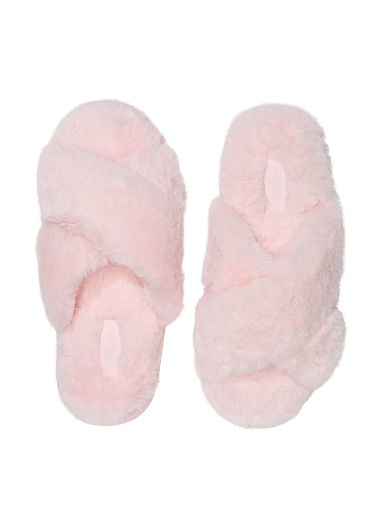 Buy Faux Fur Slippers, Angel Pink - Order Slippers online - PINK