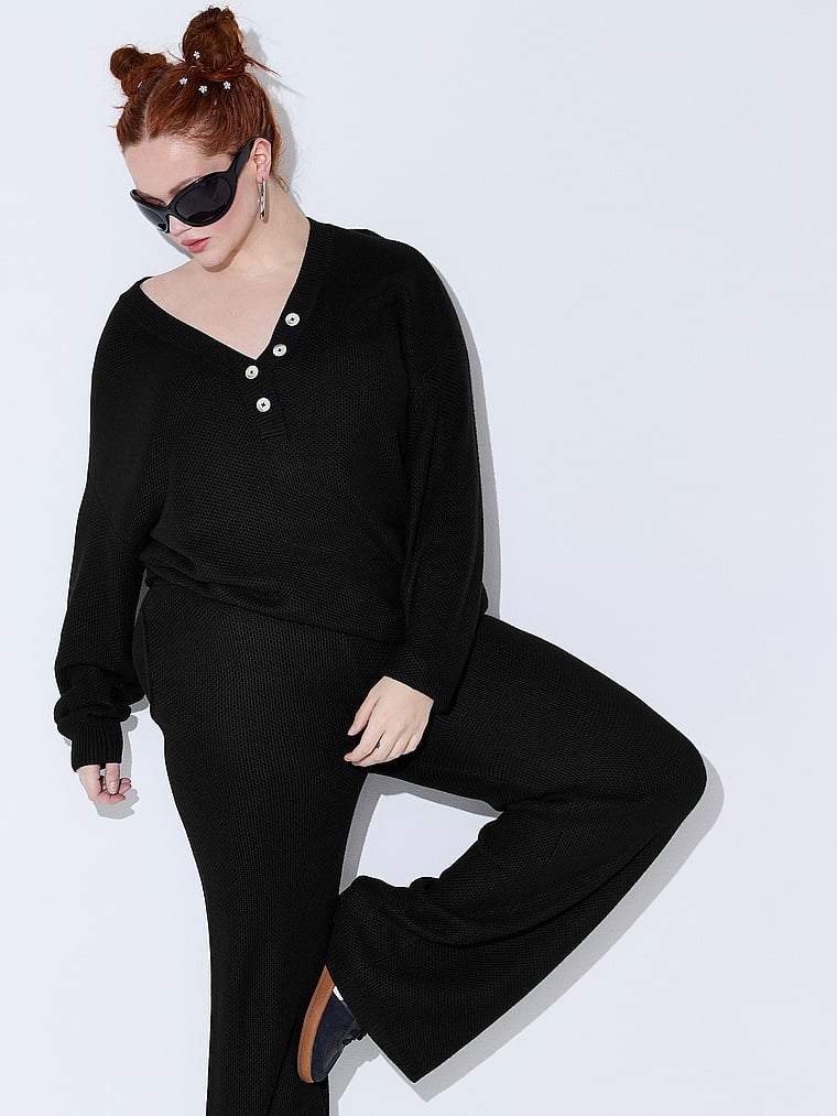 Buy Cambridge Knit Beach Sweater, Pure Black - Order Sweaters online - PINK