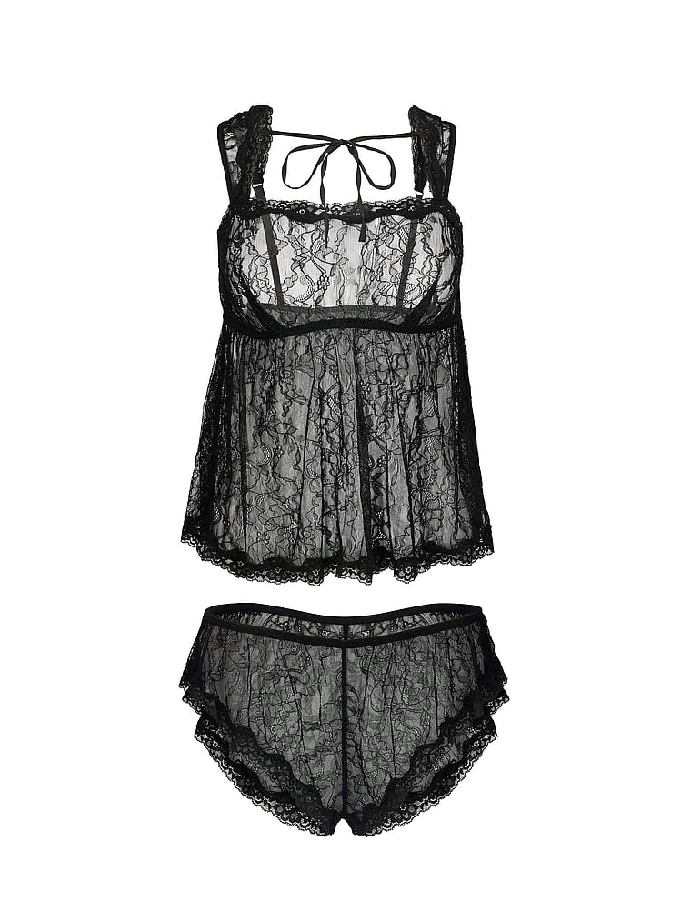 Buy Ettie Sleep Set, Jet Black - Order Pajamas Sets online - Victoria's ...