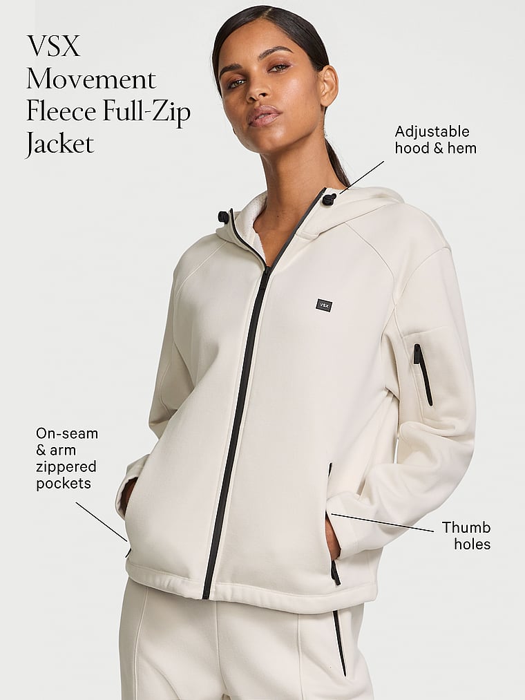 Buy VSX Movement Fleece Full-Zip Jacket, Classic Plaster - Order ...