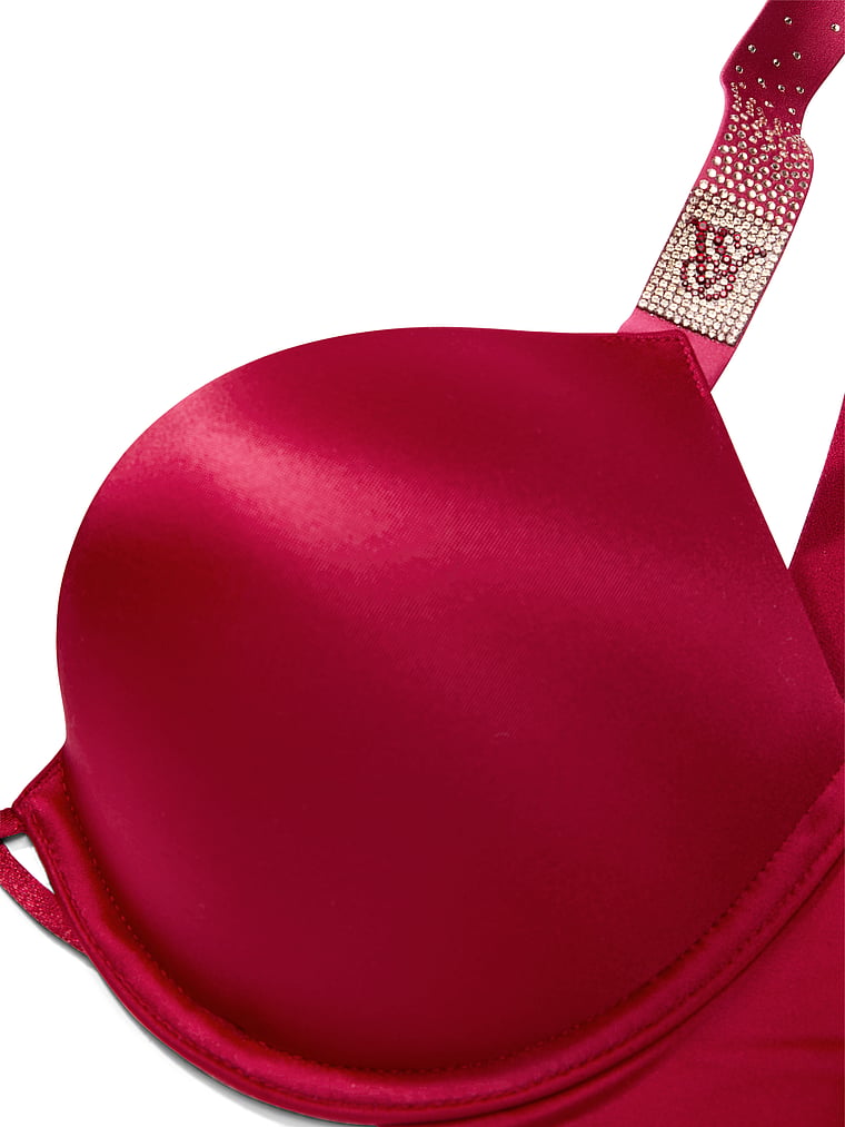 Buy Bombshell Add-2-Cups Scattered Shine Strap Push-Up Bra, Red Lacquer ...