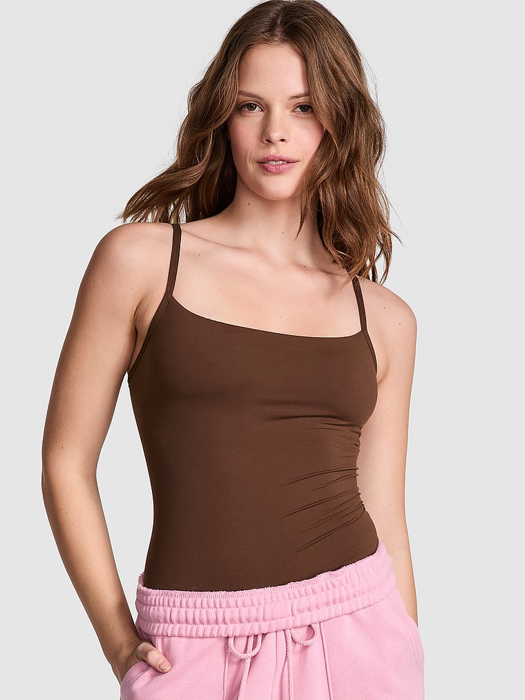 Buy Base Stretch Cami, Ganache - Order Tops online - PINK