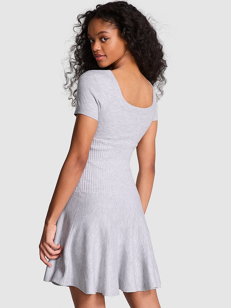 Buy Starling Knit Mini Dress, Heather Chrome - Order Dresses online ...