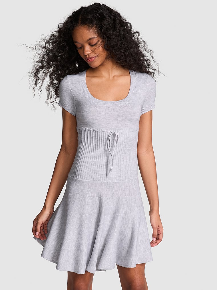 Buy Starling Knit Mini Dress, Heather Chrome - Order Dresses online ...