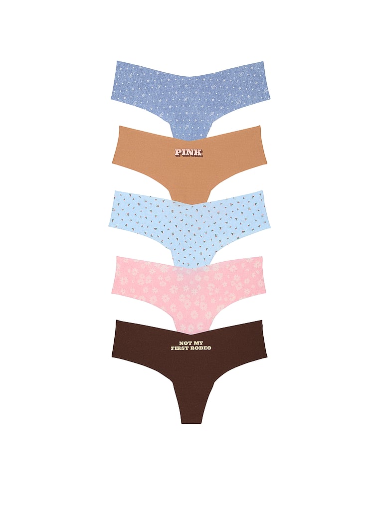 Buy 5-Pack No-Show Thong Panties, Rodeo Pack - Order Panties online ...
