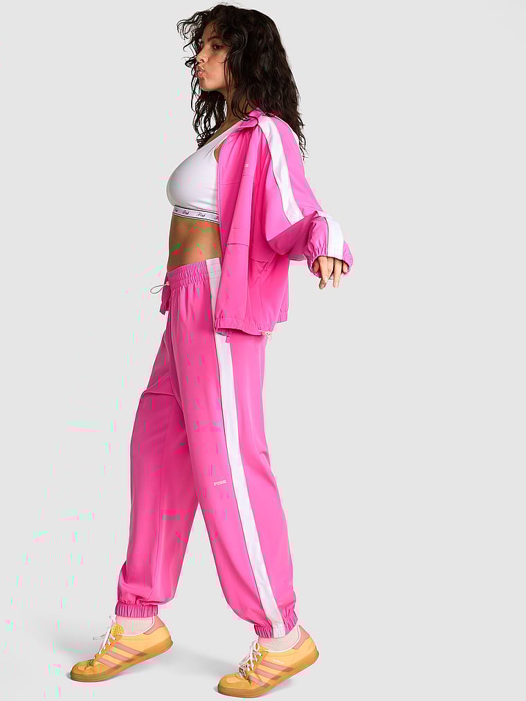 Buy Tech Woven Jogger Pants, Pink Gossip - Order Bottoms online - PINK