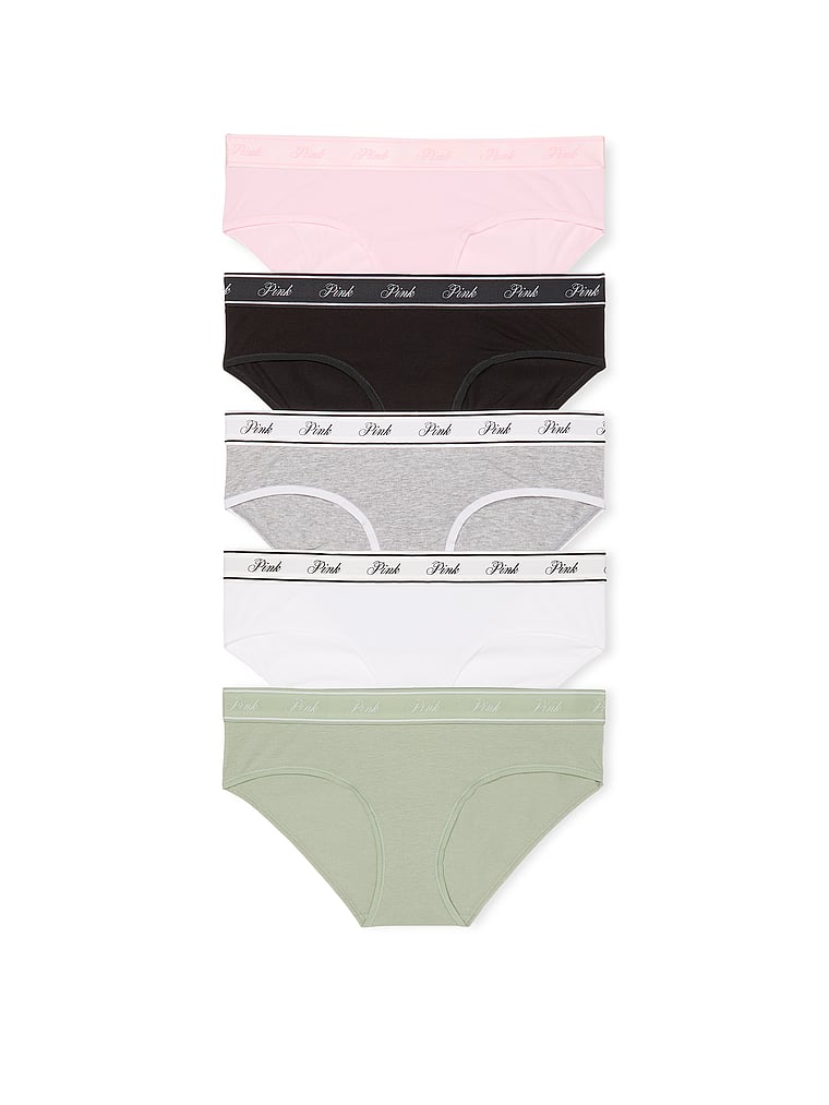 Buy 5-Pack Logo Cotton Hiphugger Panties, Just The Basics Pack - Order ...
