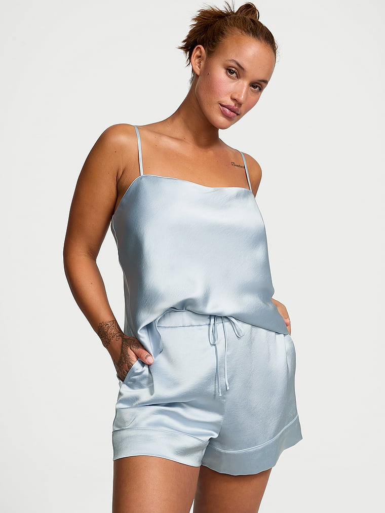 Buy Luxe Satin Cami Set, Pale Blue - Order Cami Sets online - Victoria ...