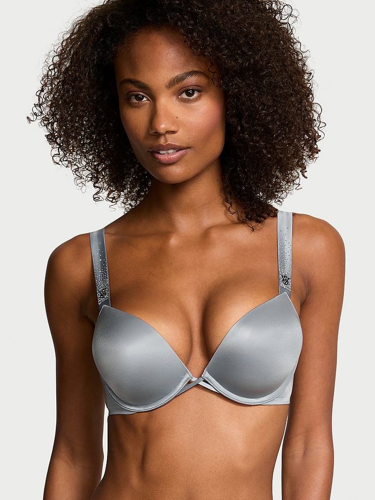 Buy Bombshell Add-2-Cups Scattered Shine Strap Push-Up Bra, Asteroid Grey - Order Bras online ...