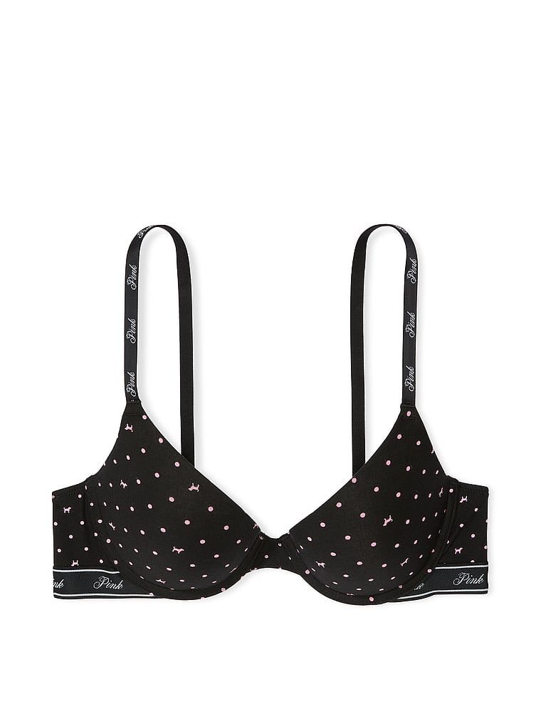 Buy Wear Everywhere Push-Up Bra, Black Dot Dog Print - Order Bras ...