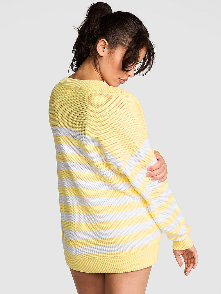 Buy Cambridge Knit Beach Sweater, Mellow Yellow Stripe - Order Sweaters ...