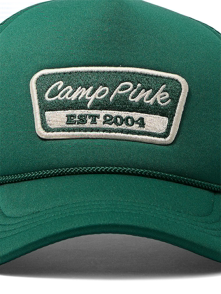 Buy Camp PINK Trucker Hat, Jaguar Green - Order Hats online - PINK US