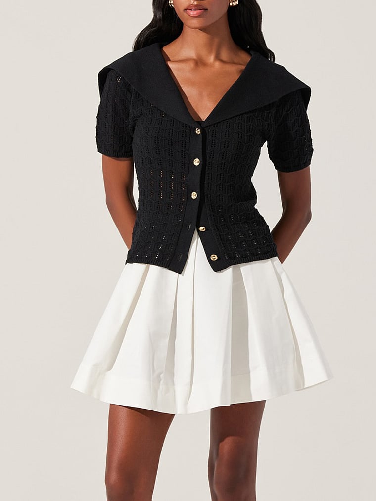 Buy Analissa Short Sleeve Cardigan, Black - Order Sweaters online ...