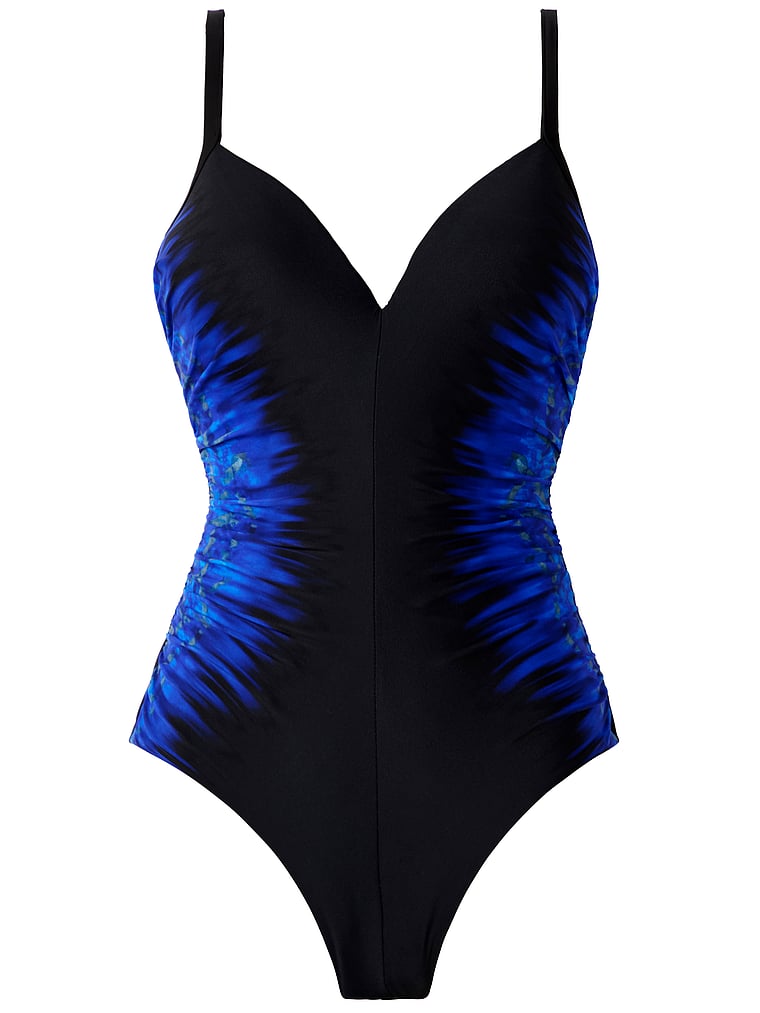 Buy Temptation One-Piece Swimsuit, Blue Black - Order One-Piece online ...