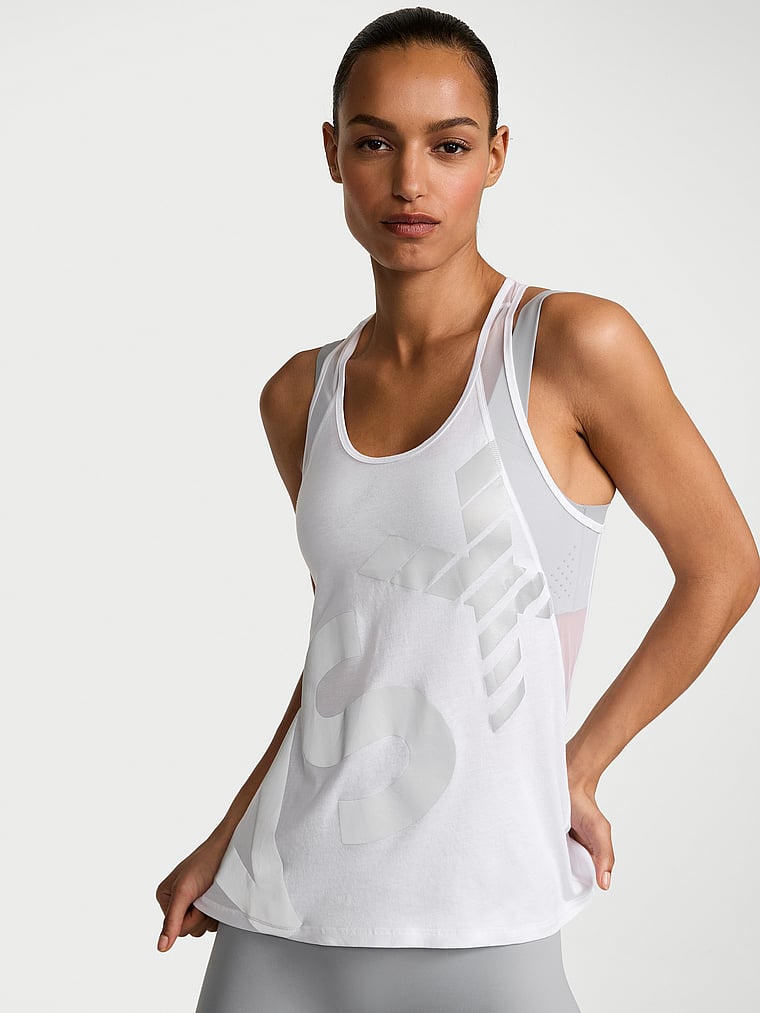 Buy VSX Pima Cotton Jersey Racerback Tank, Vs White - Order Tops online ...