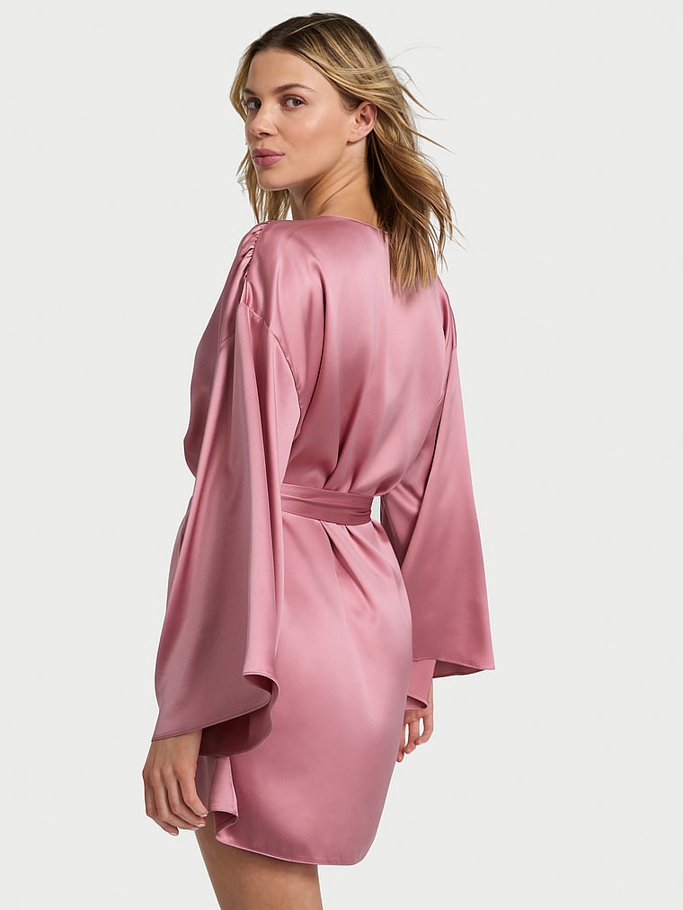Buy Short Satin Robe, Dusk Mauve - Order Robes online - Victoria's Secret
