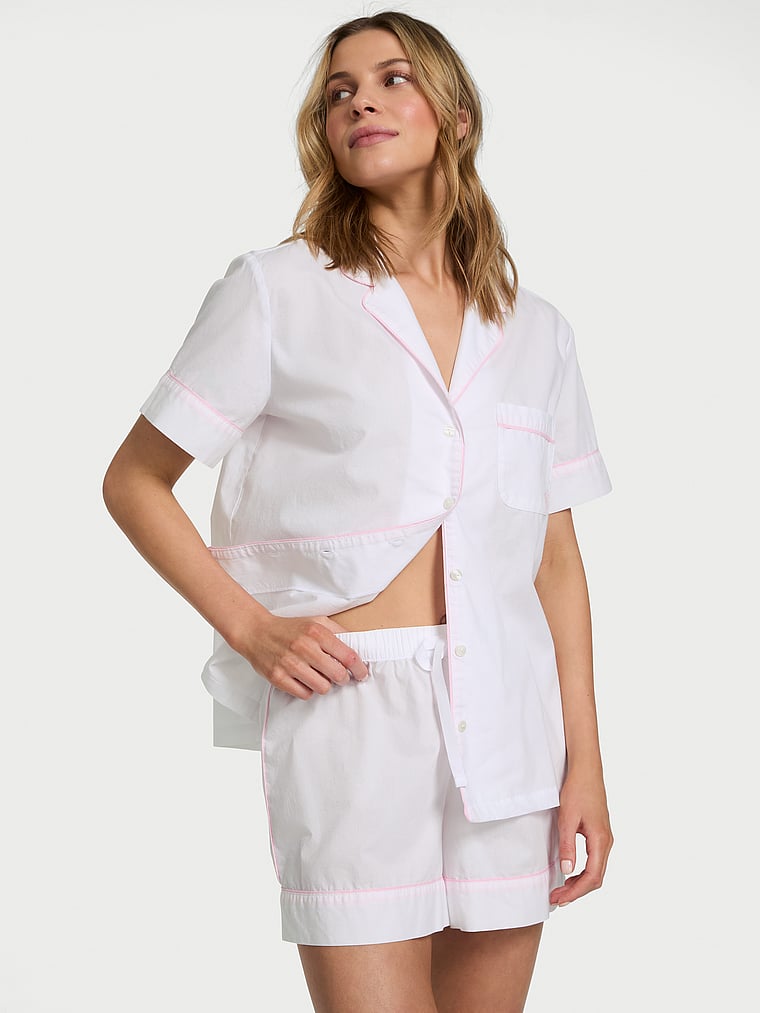 Buy Heritage Cotton Short Pajama Set, Vs White - Order Pajamas Sets ...
