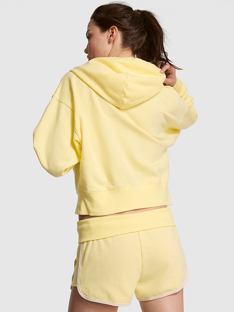 Buy Campus Terry™ Shrunken Full-Zip Hoodie, Mellow Yellow - Order ...