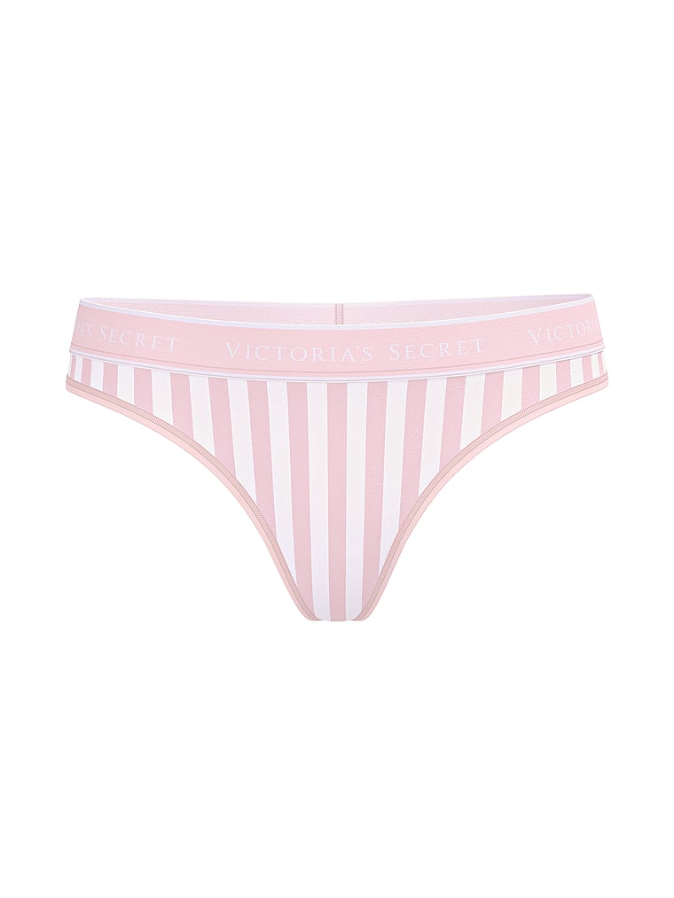 Buy Logo Cotton Thong Panty, Pretty Blossom Stripes - Order Panties ...