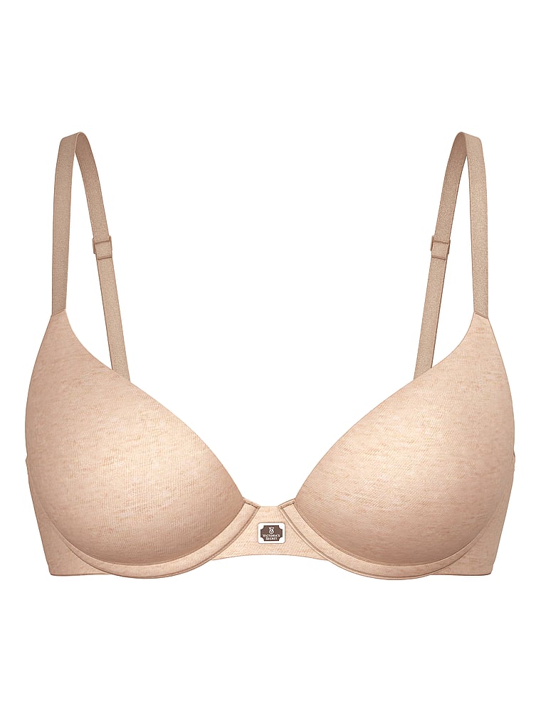 Buy Cotton Logo Hardware Perfect Shape Push-Up Bra, Heather Pretty ...