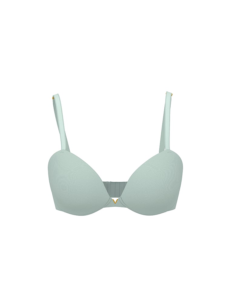 Buy Smooth Lightly Lined Plunge Demi Bra, Mint Green - Order Bras ...