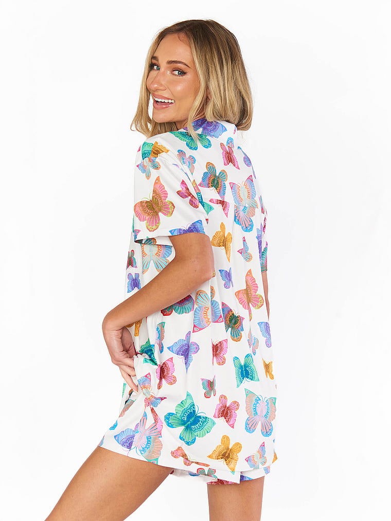 Buy Sunday Morning PJ Set, Rainbow Butterflies Knit - Order Pajamas ...