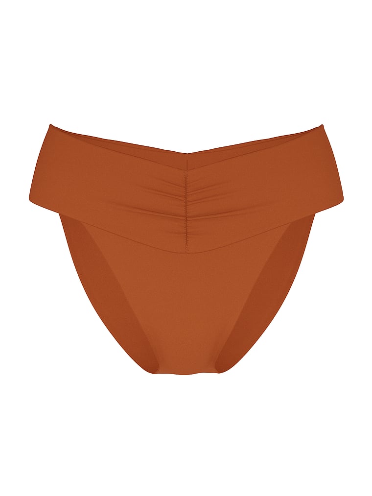 Buy Essential Cinched High-Waist Bikini Bottom, Apple Cinnamon - Order ...