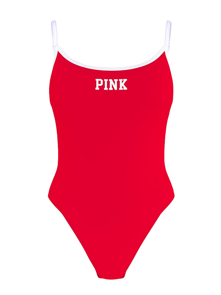 Buy Low-Back One-Piece Swimsuit, - Order One-Piece online - PINK US