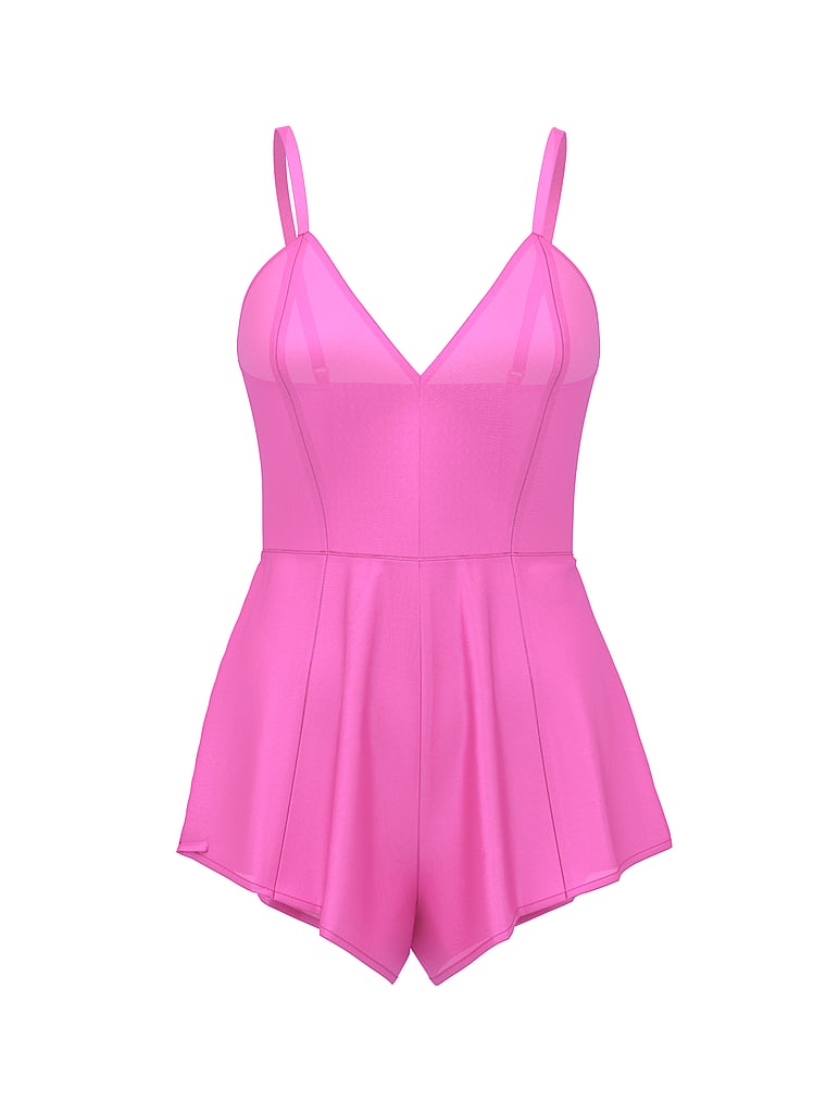 Buy Wink Plunge Romper, Pink - Order Pajamas Sets online - PINK