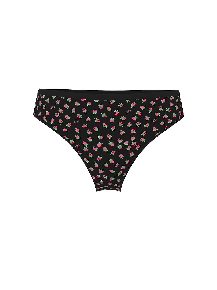 Buy Seamless Brazilian Panty, Black Strawberry Print - Order Brazilian ...