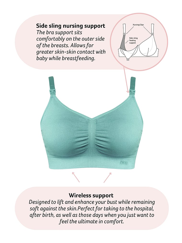 Buy My Necessity 2.0 Flexfit Wirefree Nursing Bra, Jade - Order Bras ...