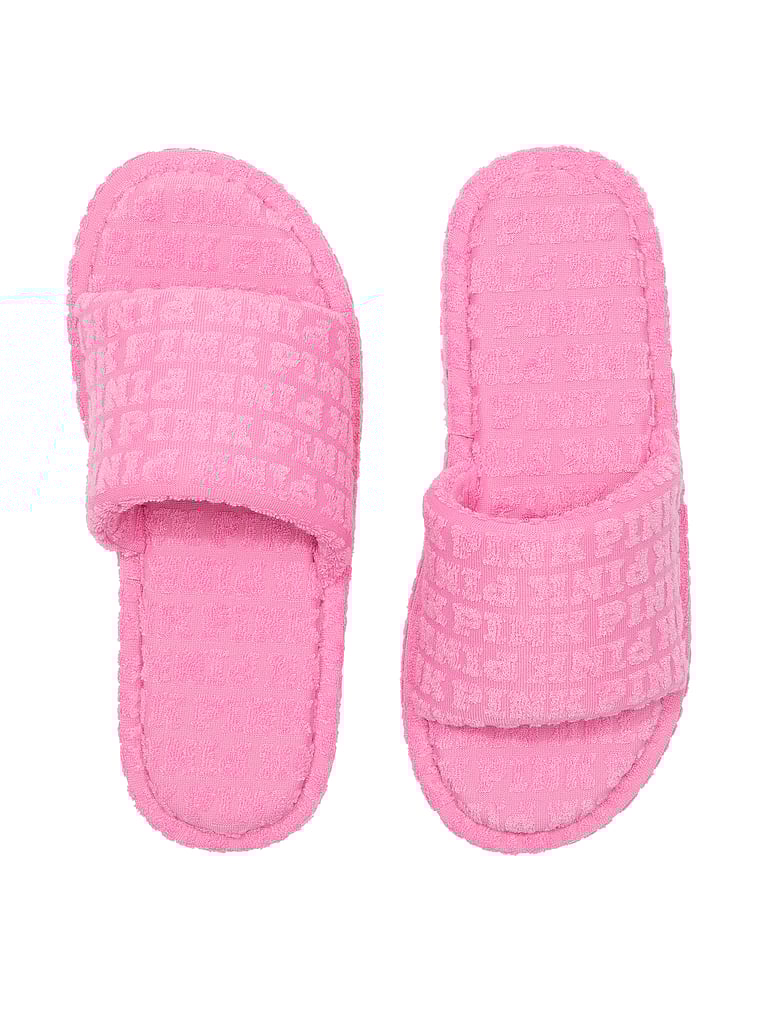 Buy Terry Slides, Lollipop Pink - Order Shoes online - PINK US