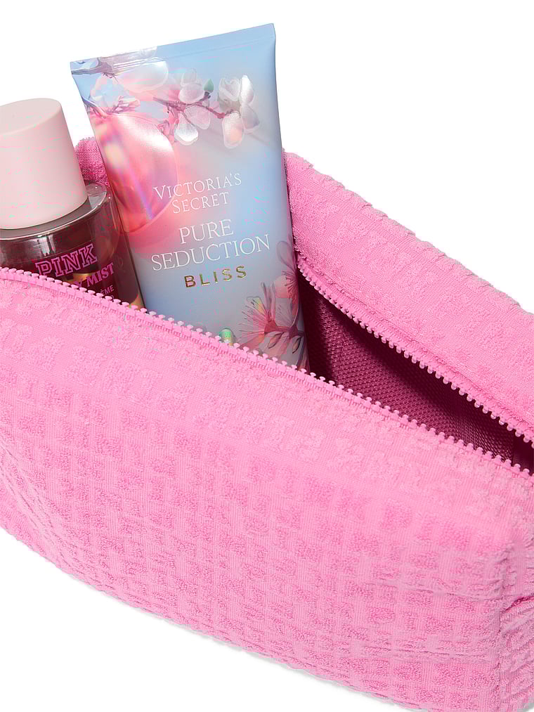 Buy Terry Makeup Bag, Lollipop Pink Terry - Order Cosmetic Cases online ...