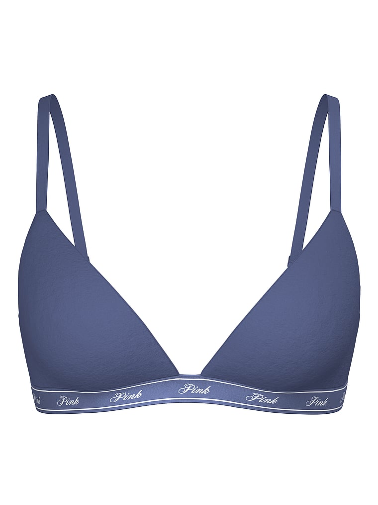 Buy Wear Everywhere Lightly Lined Wireless Triangle Bra, Dusty Iris - Order Bras online - PINK US