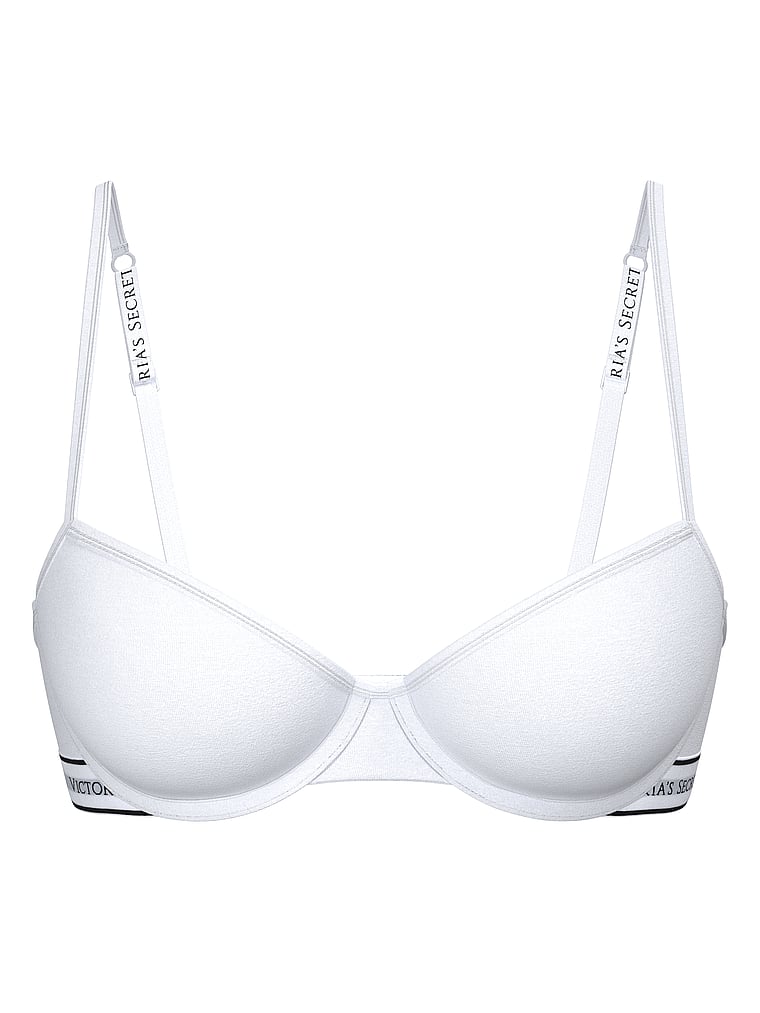 Buy T-Shirt Cotton Unlined Demi Bra, Vs White - Order Bras online ...