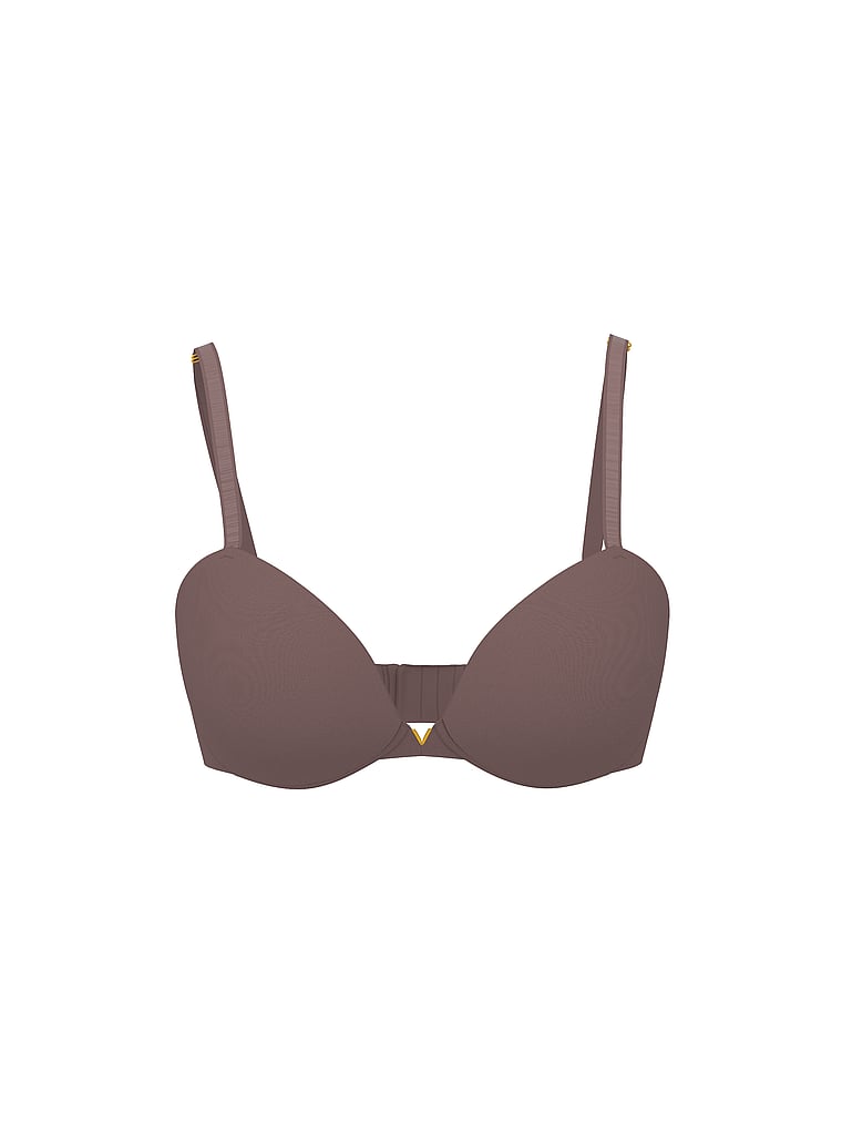 Buy Smooth Lightly Lined Plunge Demi Bra, Cloudy Grey - Order Bras ...