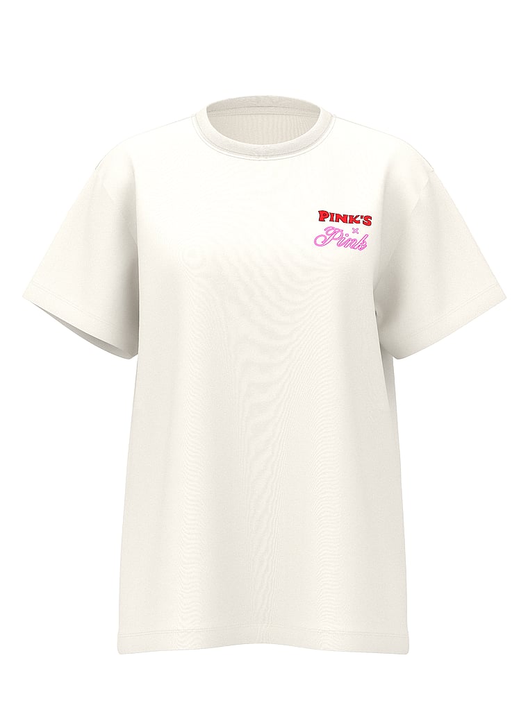 Buy Campus Cotton Tee, Pink'S X Pink Winter White - Order Tops online ...